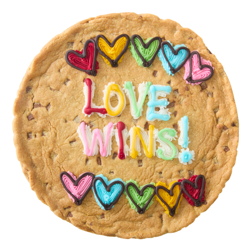 Love Is Love Giant Cookie | Happy Pride Giant Cookie | Millie’s Cookies ...